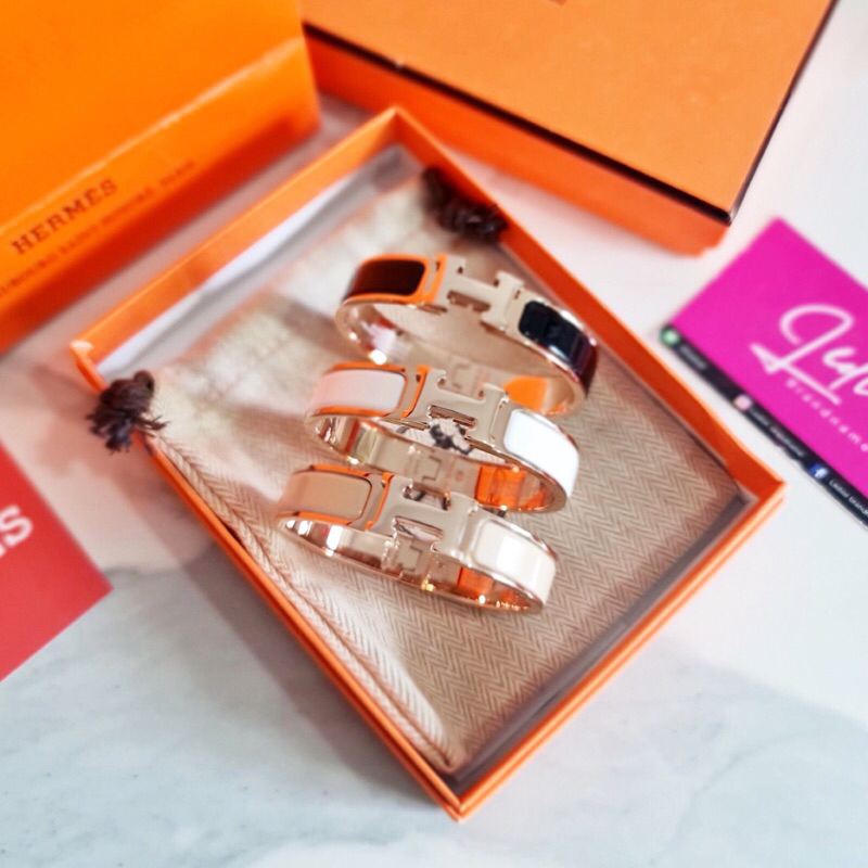 [ทักแชทกอนสังซื้อ] Hermes clic h bracelet งานดีสุด สอบถามสีเพิ่มเติมได้เลยค่ะ่่ | Shopee Thailand