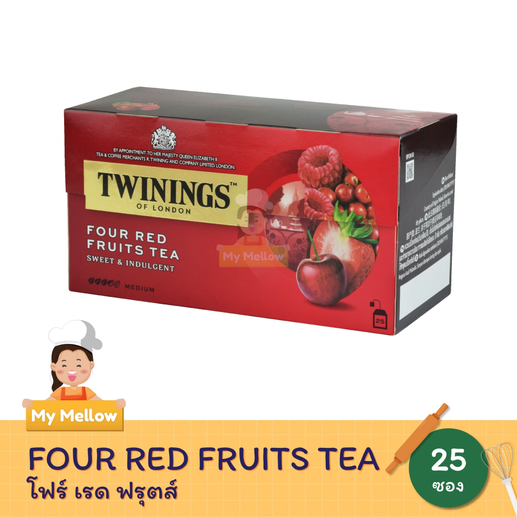 ทไวนิงส์ ขายยกกล่องTwinings Four Red Fruits Flavoured Tea ชาโฟร์เรด ...