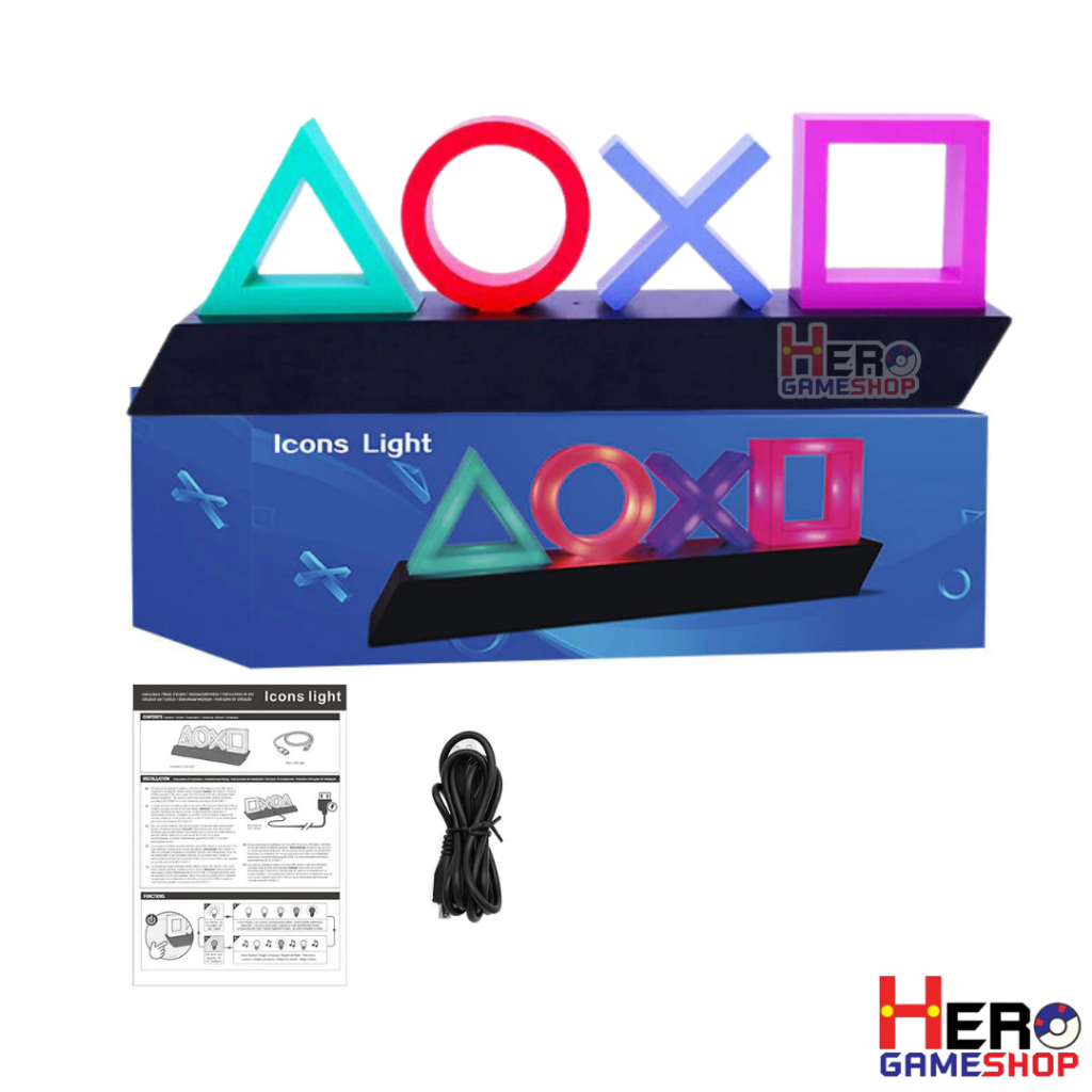 icon Light Playstation / GAMEOVER เปลี่ยนไฟตามเสียง / โคมไฟ 3D / PS4 ...