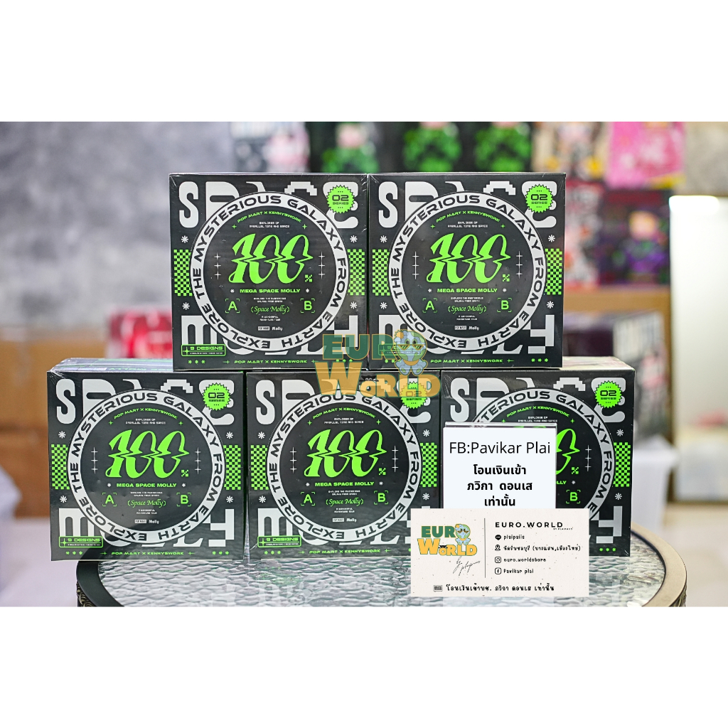 กล่องสุ่ม POP MART MEGA SPACE MOLLY 100% Series V2-A/B ยกbox whole set ...
