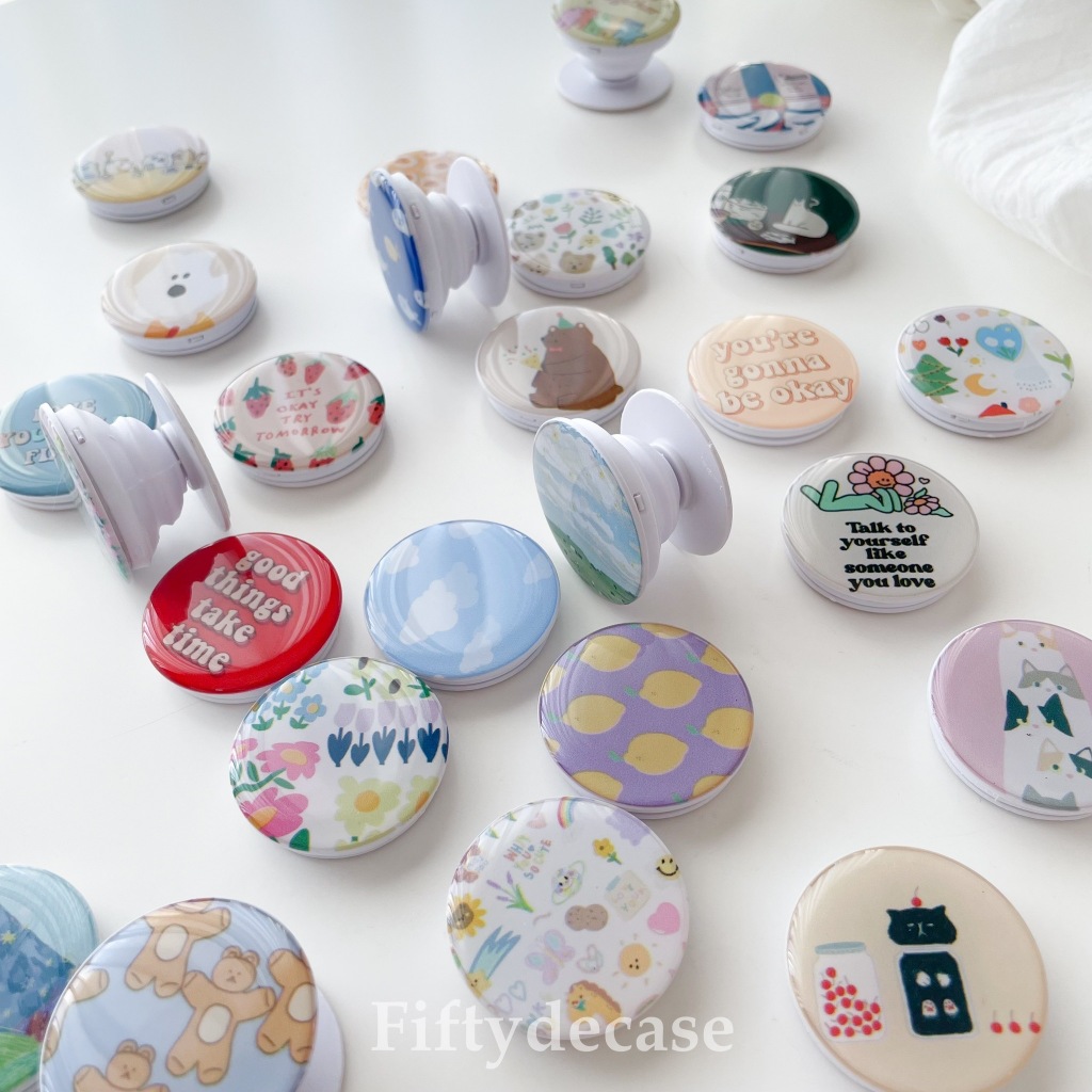 มาใหม่!!! griptokลายการ์ตูน griptokทรงวงกลม ที่ติดโทรศัพท์ สไตล์เกาหลี สไตล์มินิมอล พร้อมส่ง 46 ...