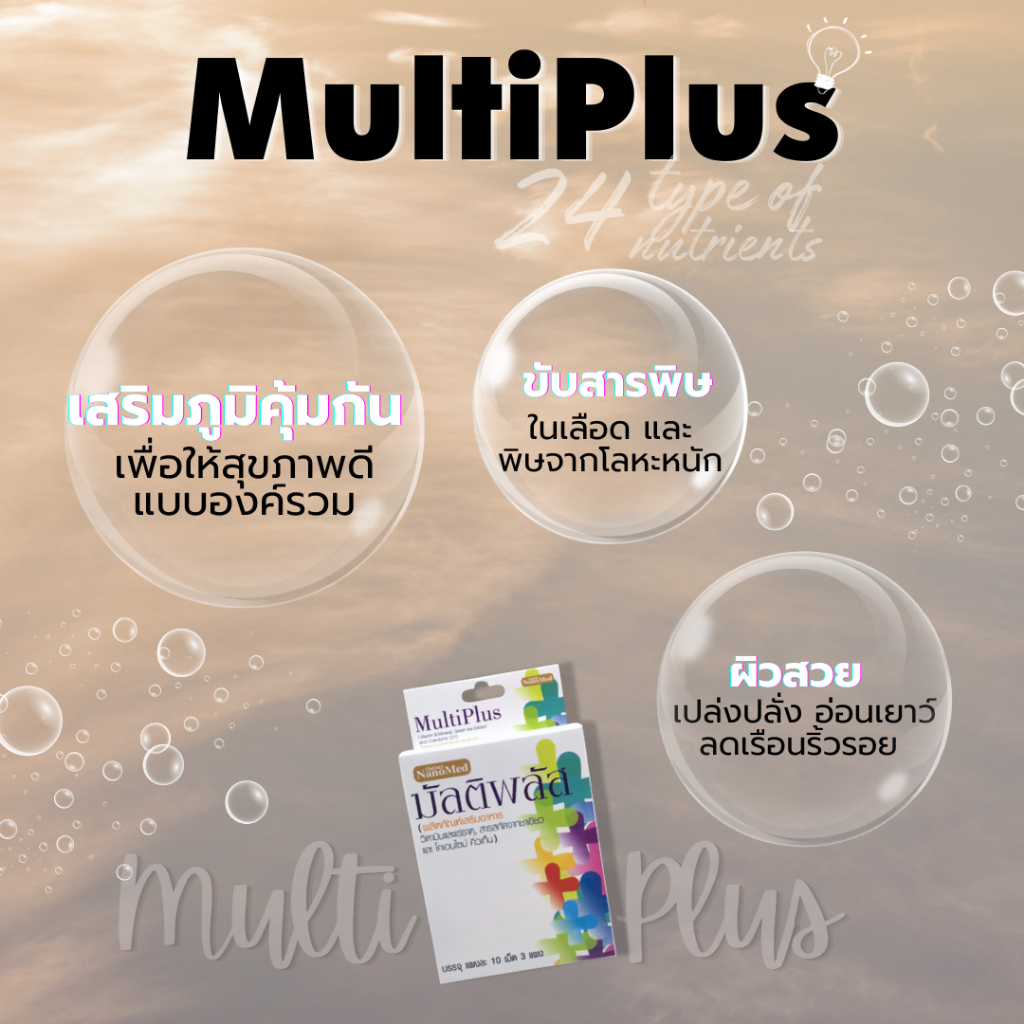 NanoMed MultiPlus วิตามินรวม แร่ธาตุ และสารต้านอนุมูลอิสระ ช่วยบำรุง ...