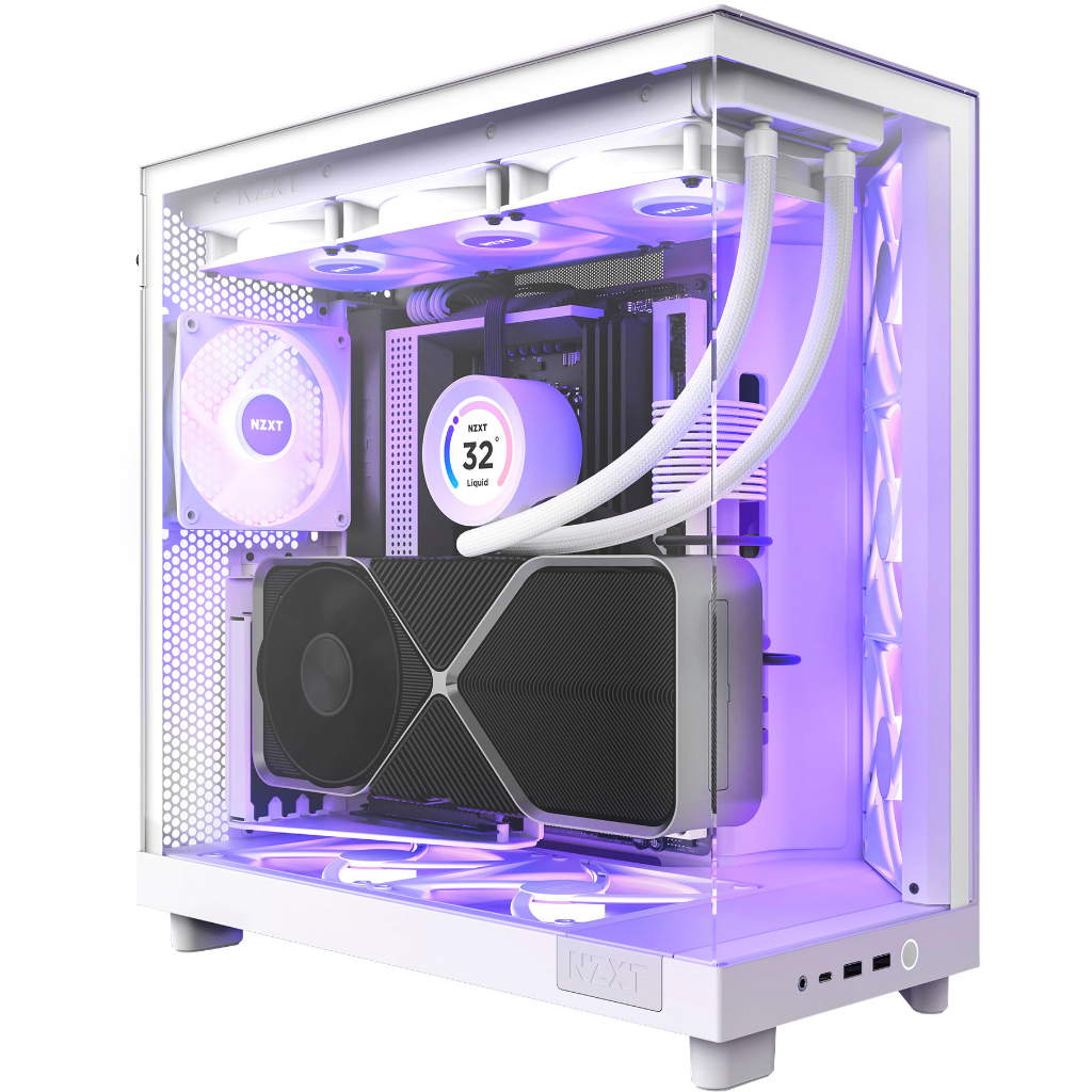 NZXT ATX CASE (NP) NZXT H6 FLOW (WHITE) | Shopee Thailand