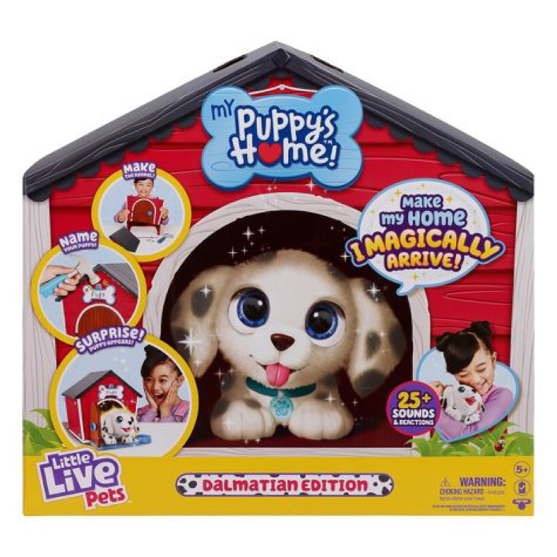 Little Live Pets - My Puppy's Home Interactive Plush Toy Puppy & Kennel ...