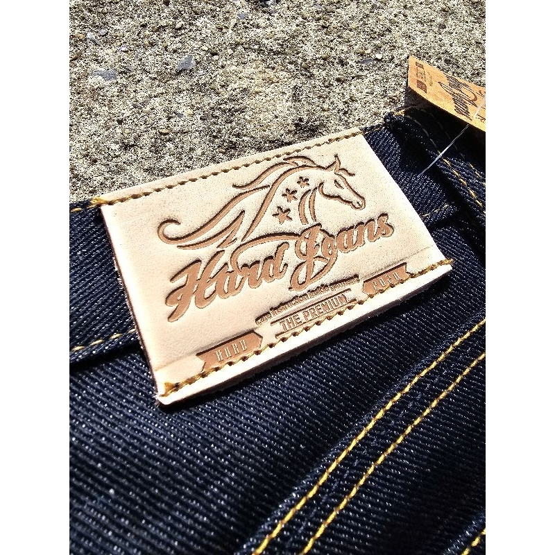 ฮาร์ทยีนส์ Hard Jeans 23Oz. ริมดำ&กรม หูเข็มขัดหลังคู่ สีindigo มีสาม ...