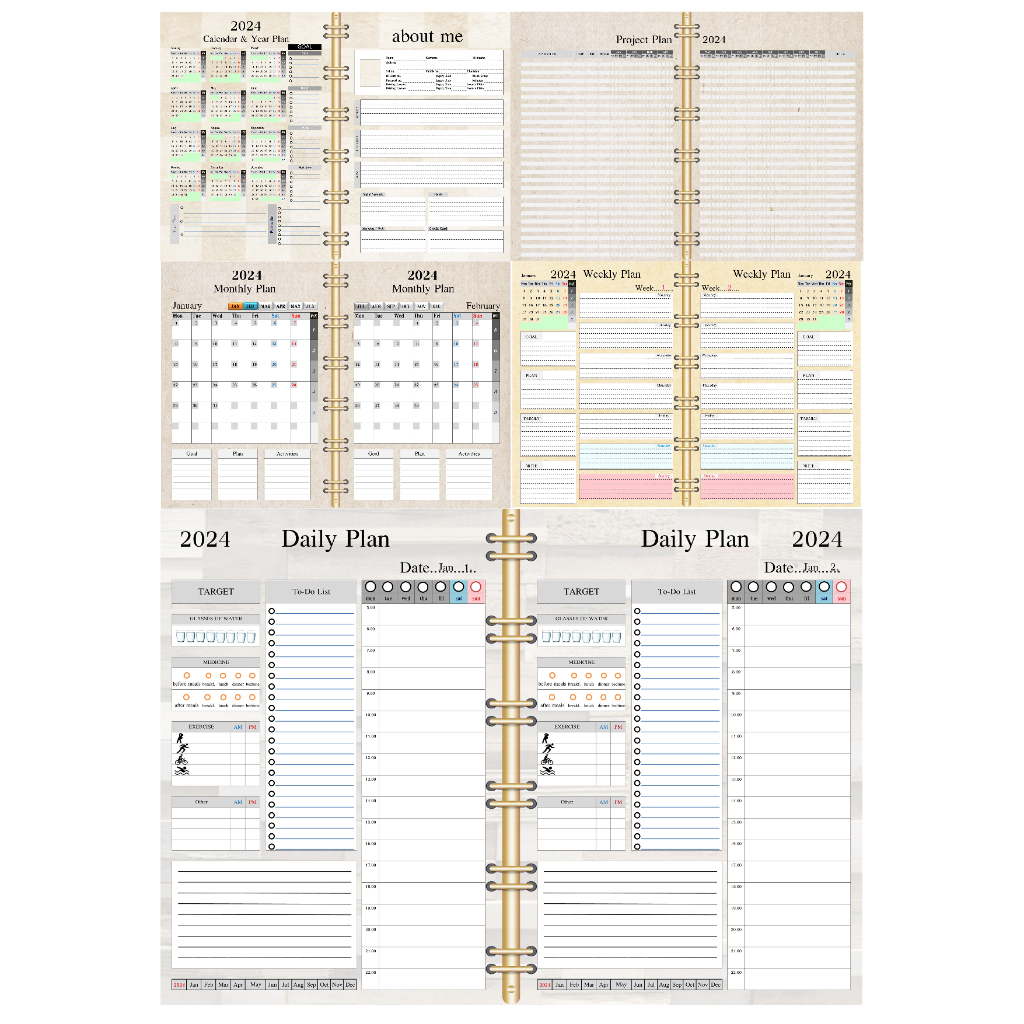 Digital Planner 2024 แบบที่ 1 | Shopee Thailand