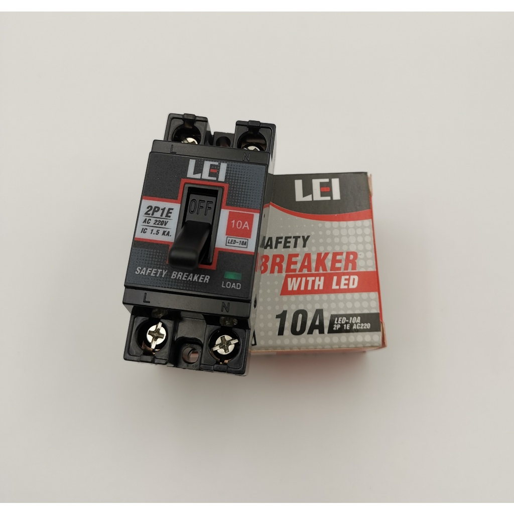 LEI เบรกเกอร์ เซฟตี้เบรกเกอร์ ขนาด 10A,15A,20A , 30A (มีไฟแสดงสถานะการ ...
