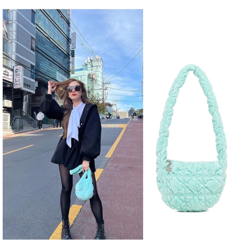 พร้อมส่ง 🇰🇷 แท้ 💯% New Carlyn SOFT VELVET MINI สี MINT | Shopee Thailand