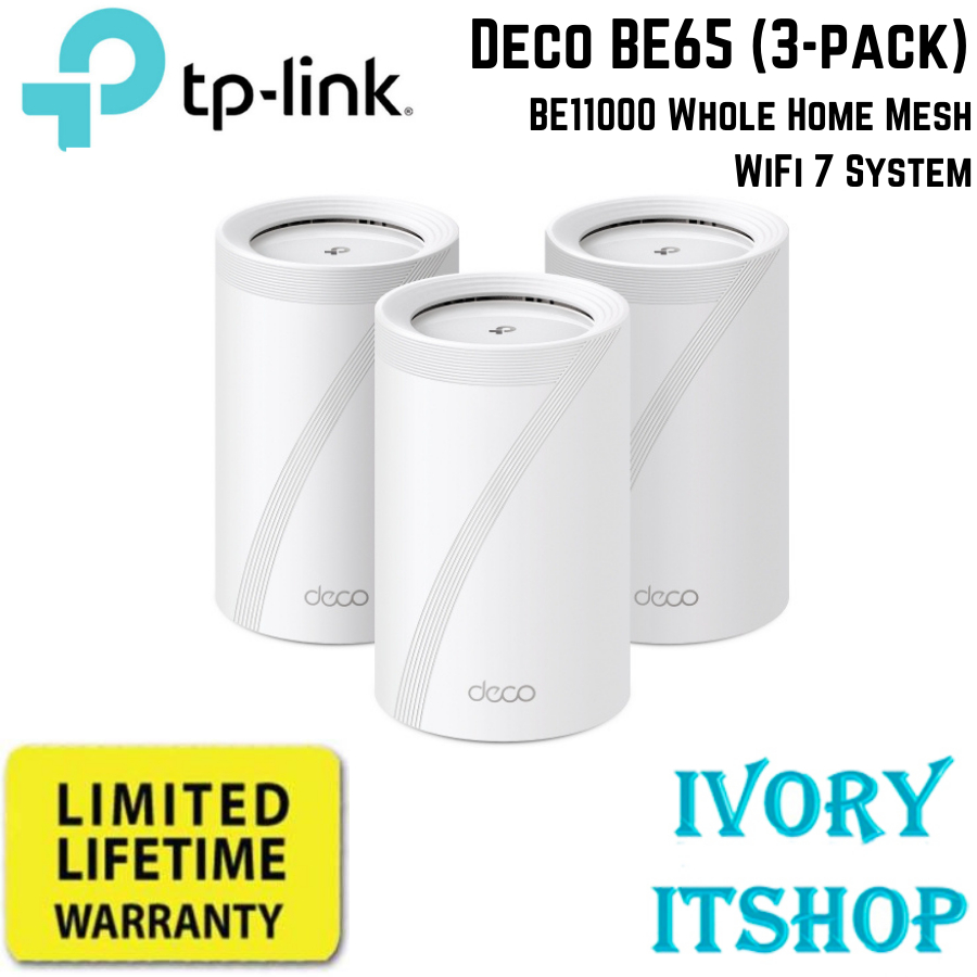 TP Link Deco BE65 BE11000 Whole Home Mesh WiFi 7 System | Shopee Thailand