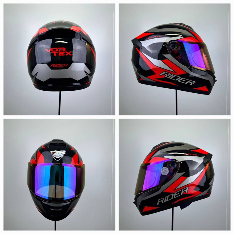 หมวกกันน็อก HELMETS ยี่ห้อ RIDER รุ่น VORTEX หมวกกันน็อกได้มาตรฐาน มอก. ...