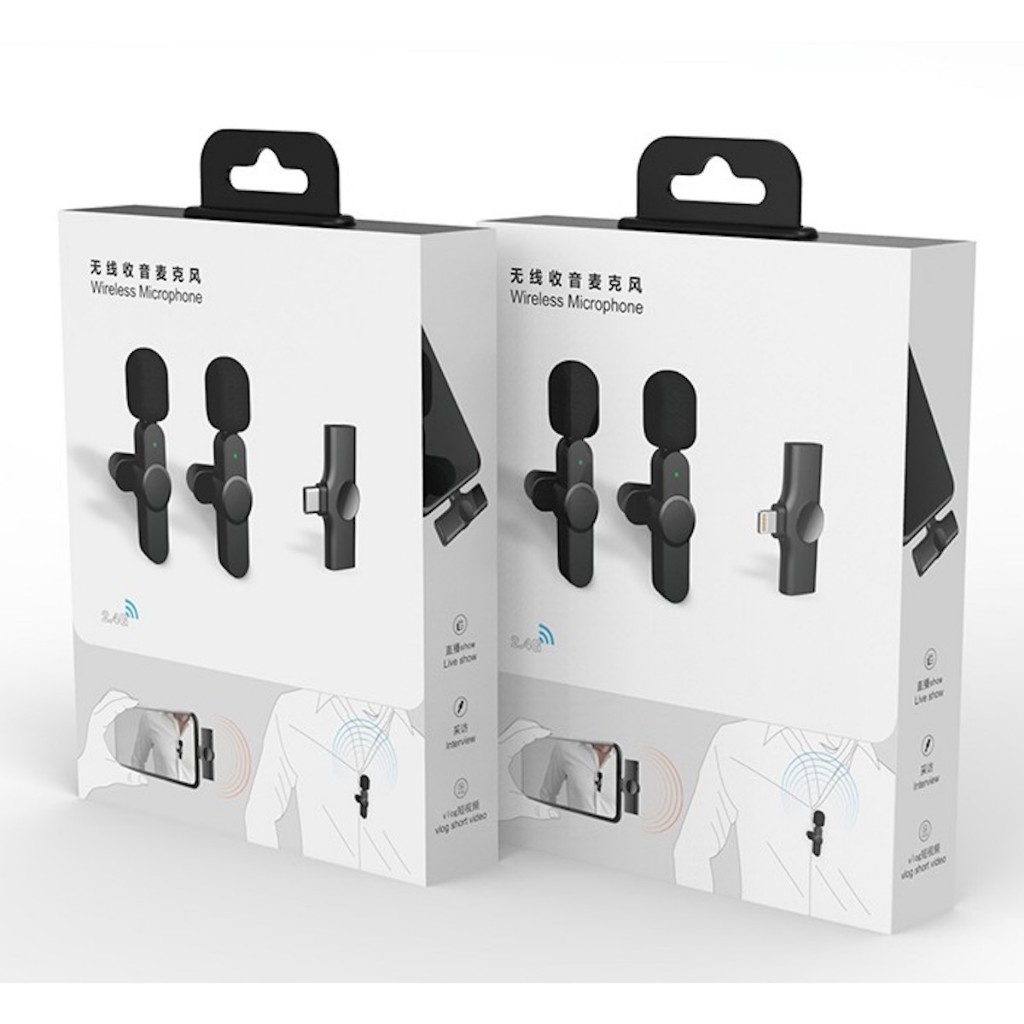 wireless microphone type c แบบคู่ 2 ไมค์ 2021 ใหม่สดออกอากาศ Mic ประเภท ...