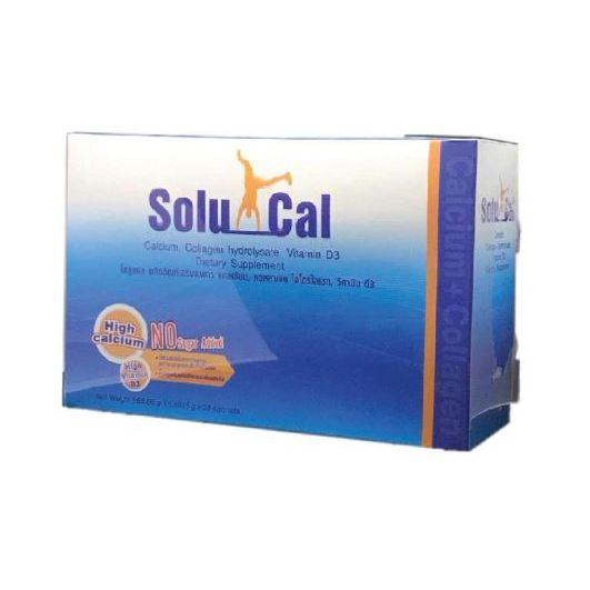 Solucal โซลูแคล 30ซอง แคลเซียม เเละคอนลาเจนบำรุงข้อ พร้อมวิตามินดีช่วย ...