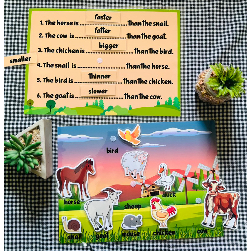 Animals on the farm.สื่อการสอนภาษาอังกฤษ | Shopee Thailand