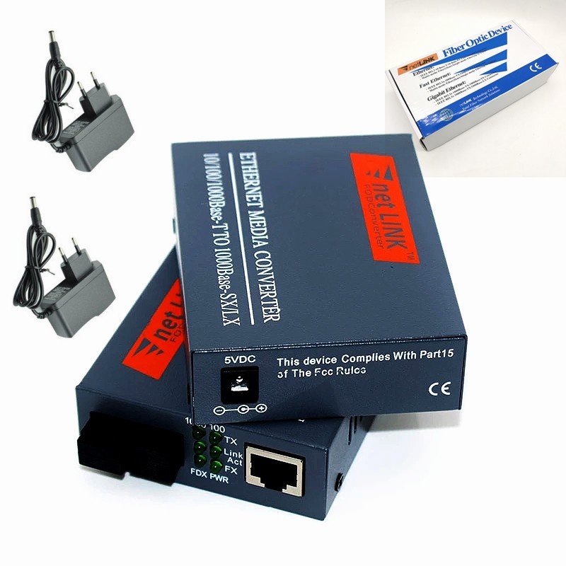 NetLINK Gigabit Media Converter HTB-GS-03 (A/B) Fiber Optic 20KM Single ...