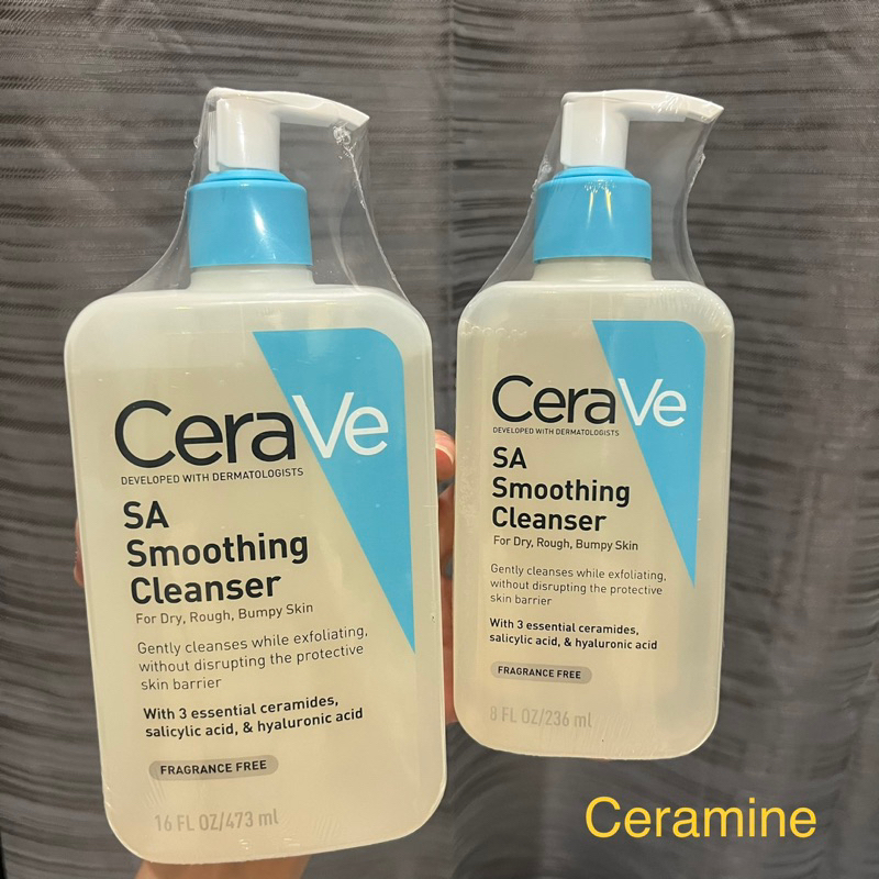 ป้ายไทย รุ่นใหม่ Cerave SA Smoothing Cleanser 236 ml & Foaming Cleanser ...