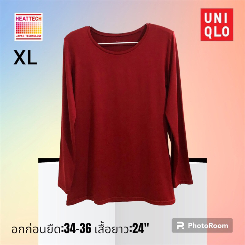 เสื้อฮีทเทคคอกลม heattech uniqlo XL รุ่นปกติ (หญิง)มือ2 | Shopee Thailand