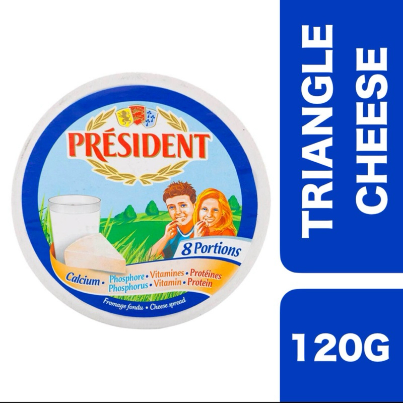 President Processed Triangle Cheese 120g ++ เพรซิเดนท์ ชีสสามเหลี่ยม ...