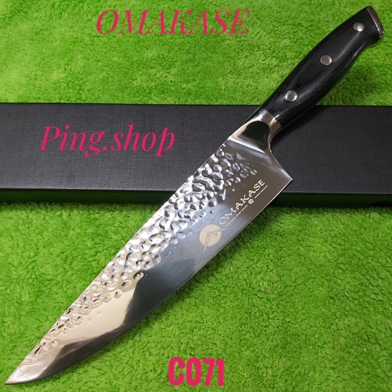 มีด มีดเชฟ เครื่องใช้ในครัว มีดทำครัวญี่ปุ่น OMAKASE รุ่น C071 ใบเลสด้ามไม้ | Shopee Thailand