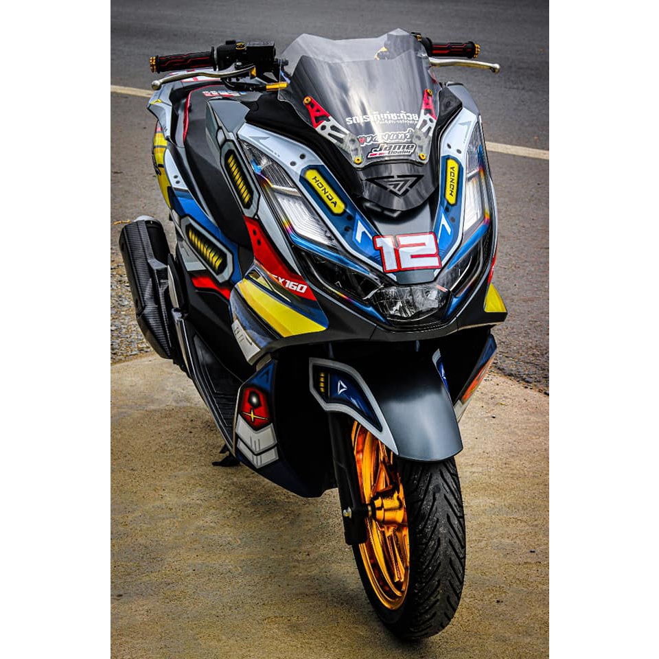 Hugsticker สติ๊กเกอร์ PCX 150 PCX 160 ลายกันดั้ม (Gundam) | Shopee Thailand