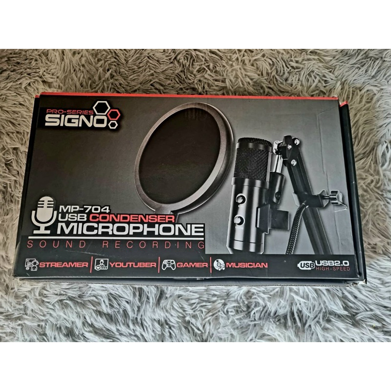 PRO-SERIES SIGNO MP-704 USB CONDENSER MICROPHONE ไมค์มือสอง | Shopee ...
