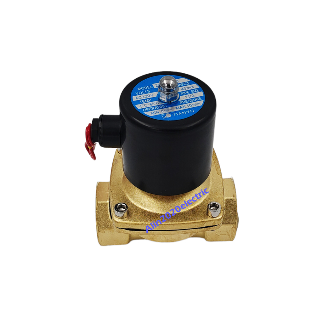 2W-400-40 SOLENOID VALVE โซลินอยด์วาล์วทองเหลือง ขนาด 1 1/2" (40mm) แบบ ...