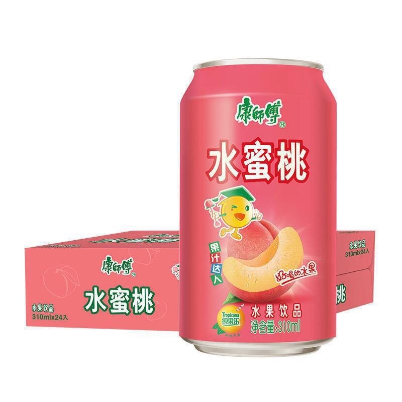 เครื่องดื่มผลไม้ KangShiFu 310ml.[1ลัง24กระป๋อง] น้ำพีช น้ำลูกแพร์ ชาแดงเย็น ชดชื่น หวานกำลังดี ...