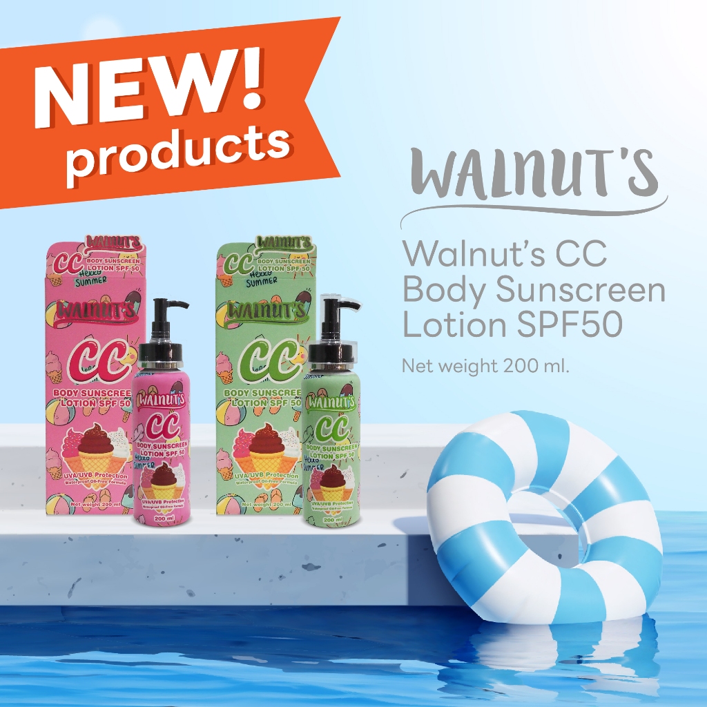 โลชั่น Walnut's CC Body Sunscreen Lotion SPF50 ขนาด 200 มล. | Shopee ...