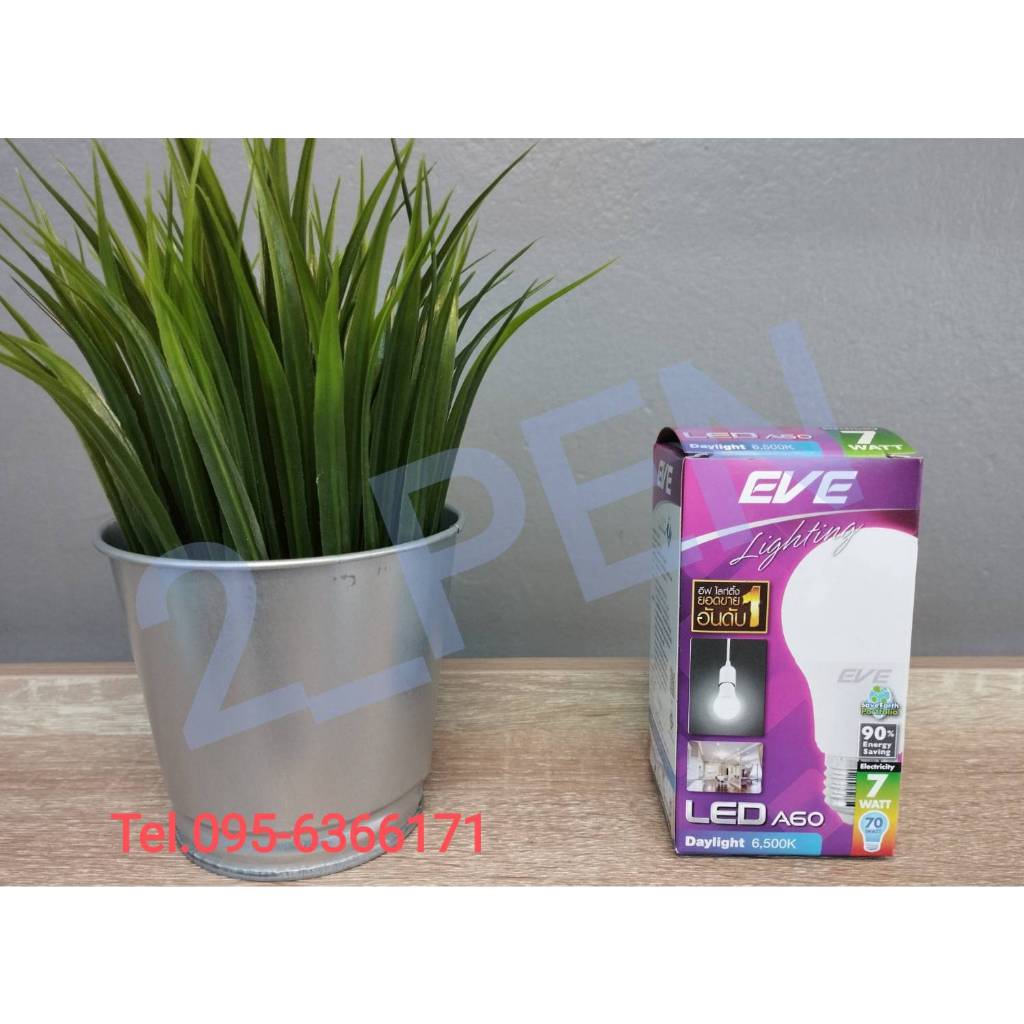 หลอด LED A60 7 วัตด์ Daylight ม่วง EVE E27 | Shopee Thailand