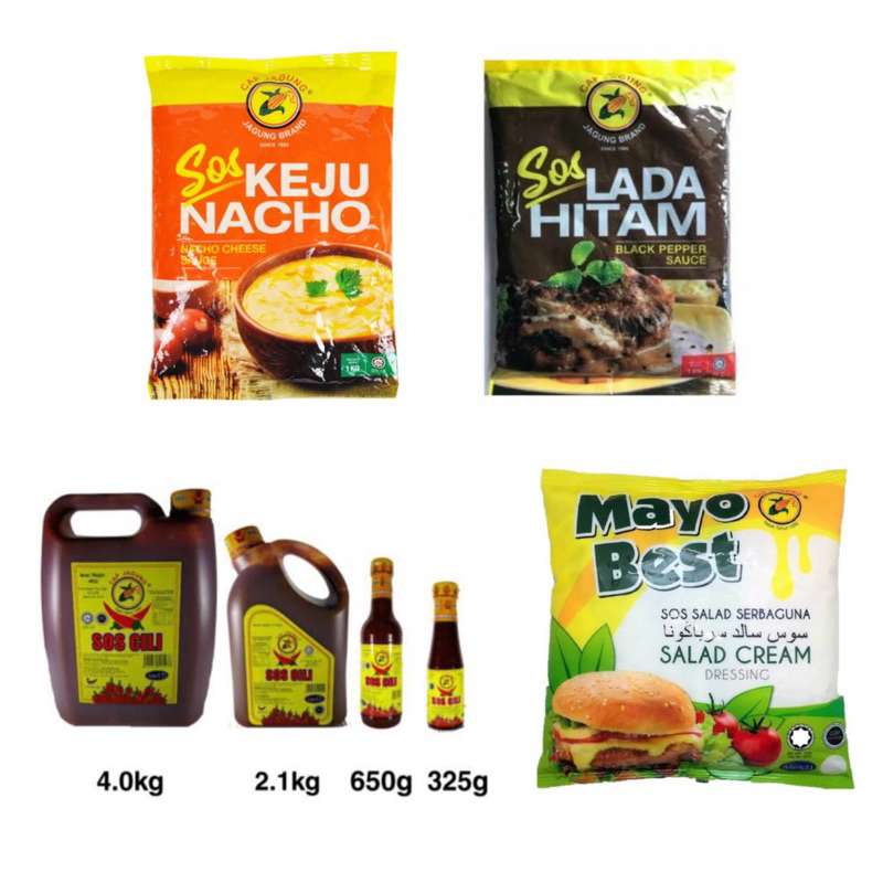 🇲🇾 CAP JAGUNG ซอสพริก ซอสชีส ซอสพริกไทยดำ ซอสมายองเนส 🌮🥙🌯 | Shopee Thailand
