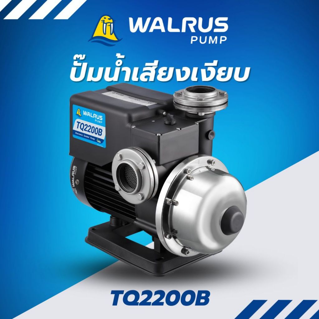 WALRUSปั๊มน้ำอิเล็กทรอนิกส์รุ่นTQ2200B น้ำแรงเสียงเงียบ ท่อ2นิ้วกำลัง3hpต้านเชื้อแบคทีเรียปั๊มออ ...