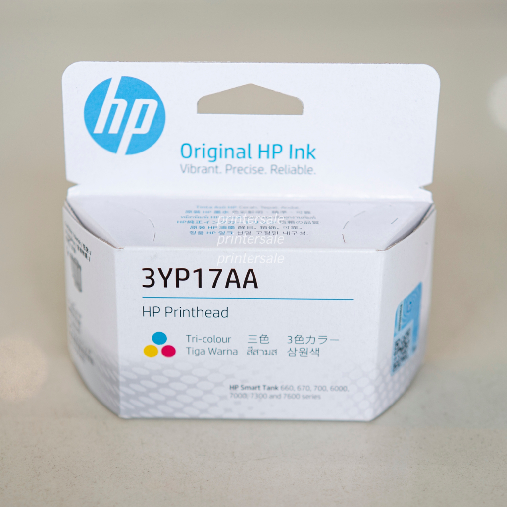 หัวพิมพ์สี HP 3YP17AA Tri-Color Printhead สำหรับ HP SmartTank 670 720 ...