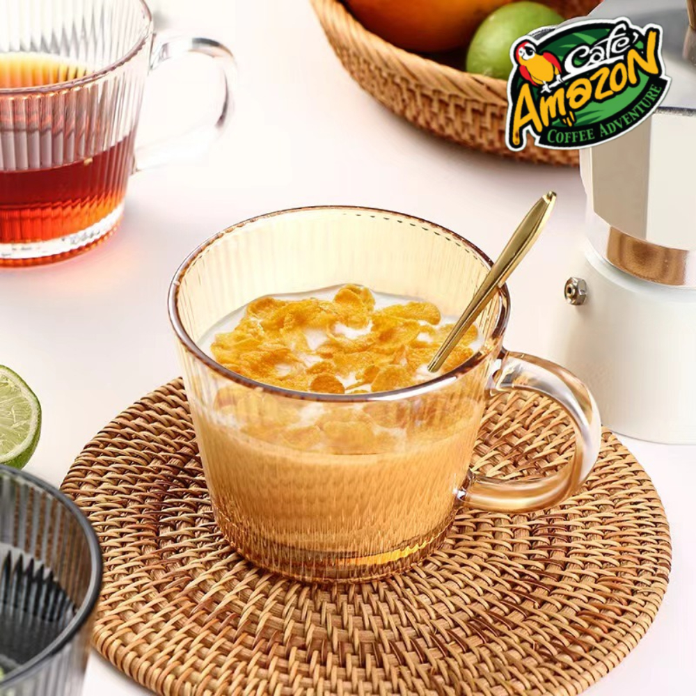 [St.Coco Cafe]แก้วน้ำ สไตล์ญี่ปุ่น มีหูจับ วินเทจ สวย ขนาด 400 มล. ทรง ...