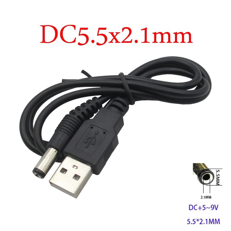 สาย USB Cable DC 5V ยาว 1 เมตร หัวใหญ่ (5.5x2.1) | Shopee Thailand