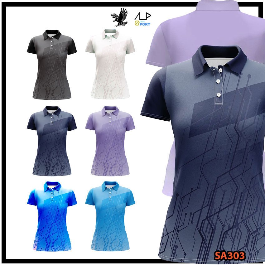 💥ลดโหดสูงสุด 1,000 บาท💥 เสื้อคอปก เสื้อกีฬาหญิง SA303 SPORT DAY ผ้า ...