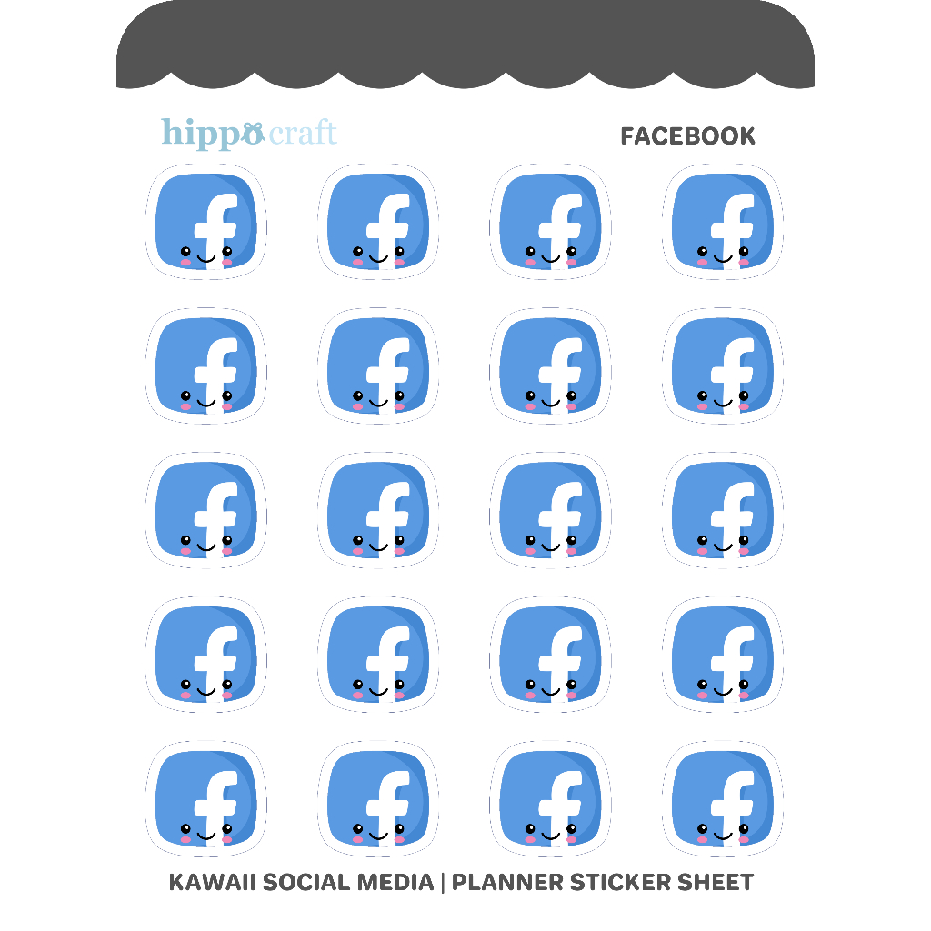 Social media icons | Planner sticker sheet สติ๊กเกอร์ไดคัท พร้อมใช้งาน ...
