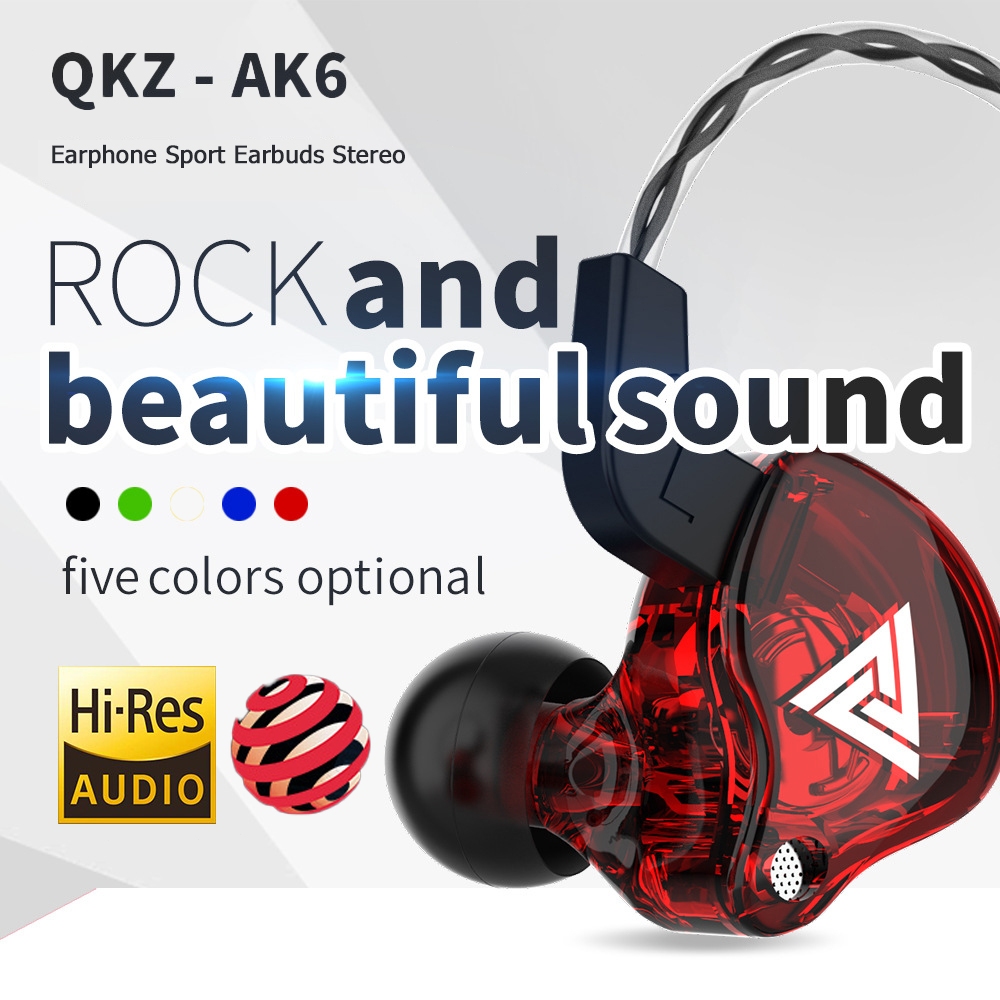 หูฟัง AK6 Earphone Sport Earbuds Stereo หูฟังอินเอียร์ ระดับเสียง HI-FI ...