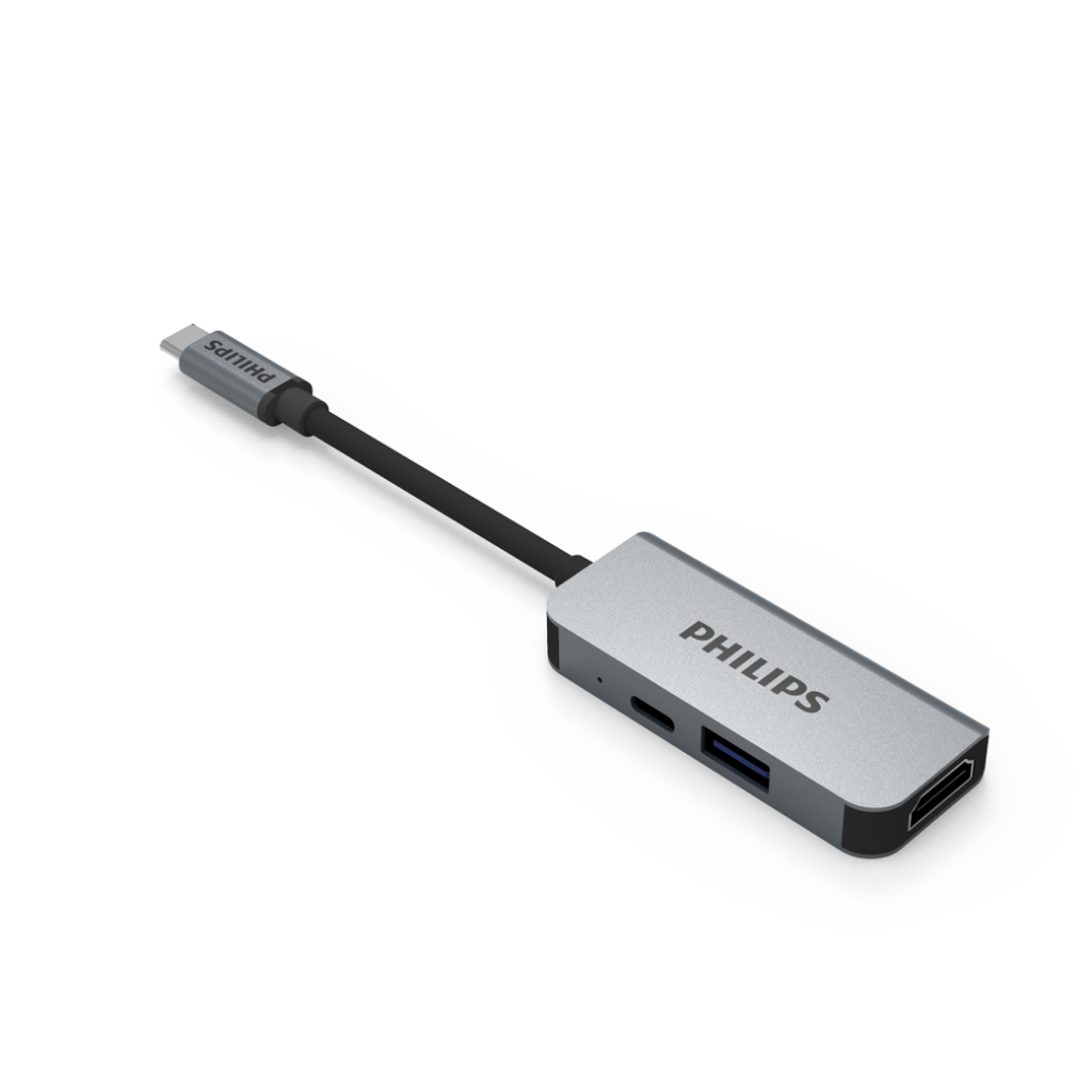Philips อะแดปเตอร์ 3 in 1 USB HUB Type C to HDMI - สี Silver | Shopee ...