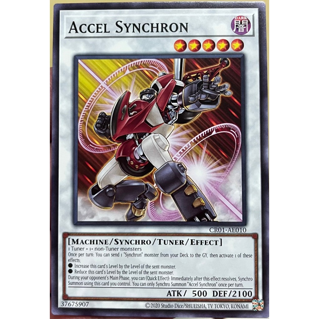 Yugioh Asia-Eng [CR01-AE010] Accel Synchron (Common) การ์ดยูกิแท้ถูกลิขสิทธิ์ | Shopee Thailand