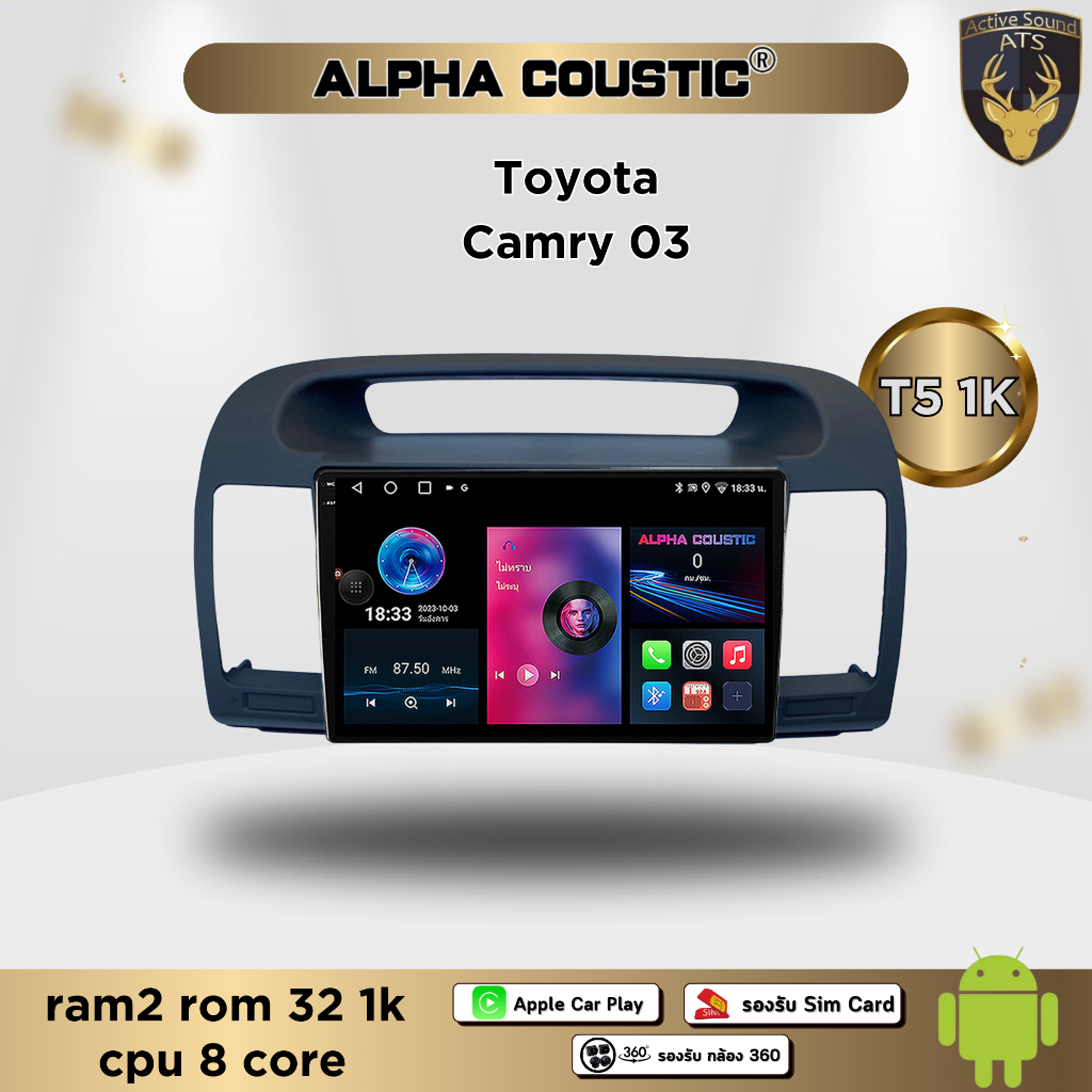 จอตรงรุ่น ระบบ Android สำหรับ Toyota Camry ACV30 ปี 03-06 สินค้ารับ ...