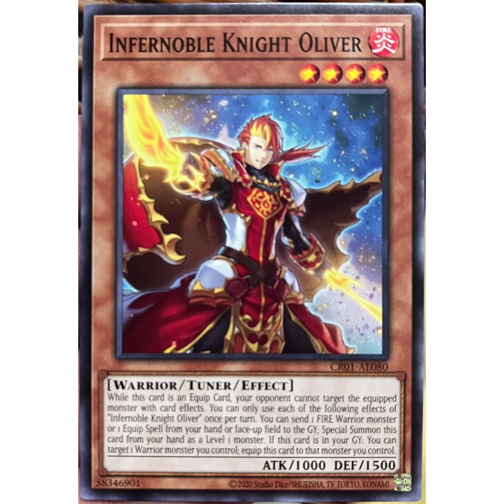 Yugioh Asia-Eng [CR01-AE080] Infernoble Knight Oliver (Common) การ์ด ...