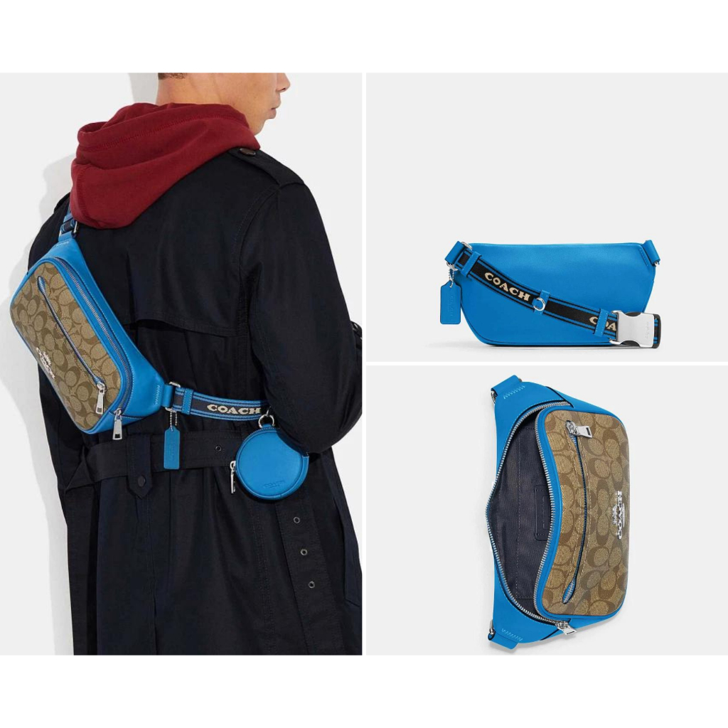 COACH Elias Belt Bag In Colorblock Signature Canvas CJ505 | Shopee Thailand