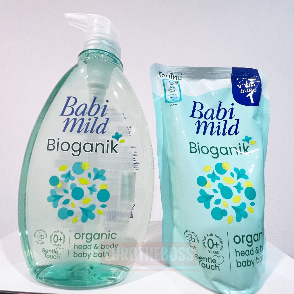 Babi Mild Bioganik organic head&body baby bath 800 + 350 ML เบบี้มายด์ ...