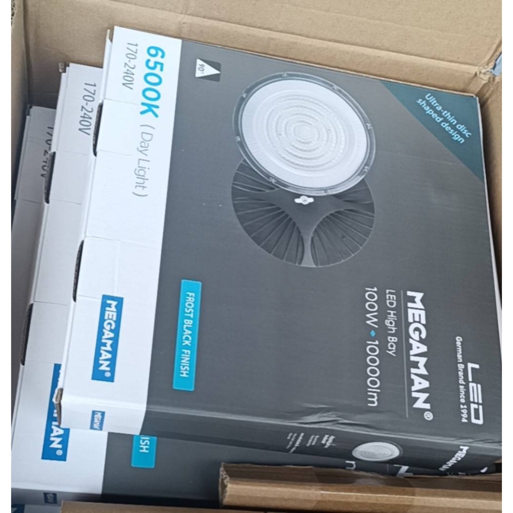 โคมไฮเบย์ LED High Bay UFO MEGAMAN ขนาด 100w, 150w และ 200w แสงขาว ...