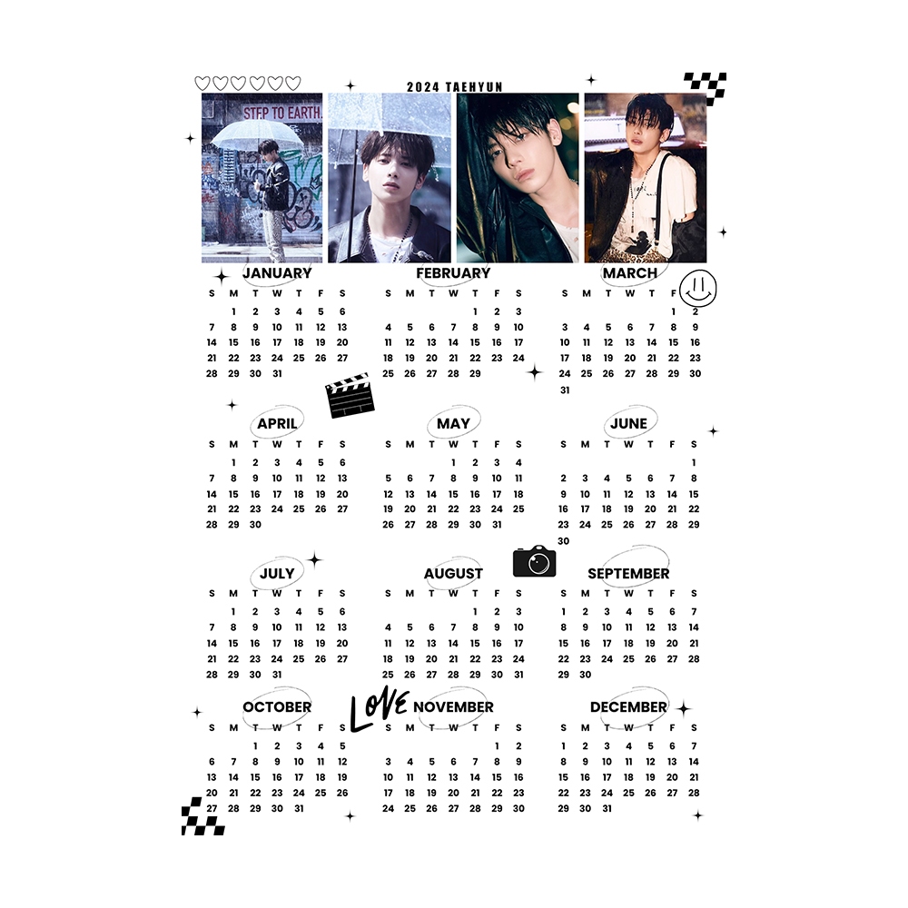 TXT - ปฏิทิน 2567 calendar 2024 kpop ทีบายที TOMORROW X TOGETHER ...