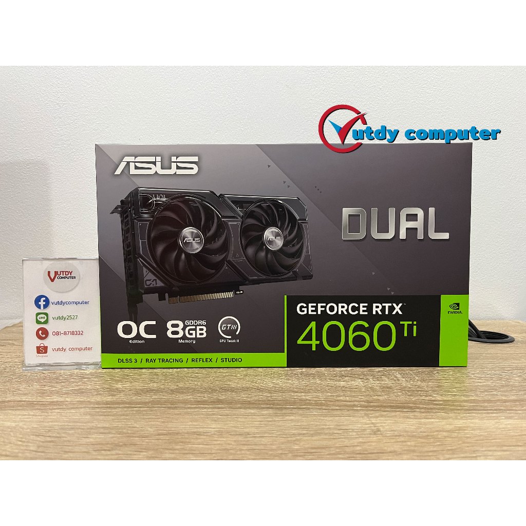 VGA ASUS DUAL RTX 4060 TI OC EDITION 8GB GDDR6 | Shopee Thailand
