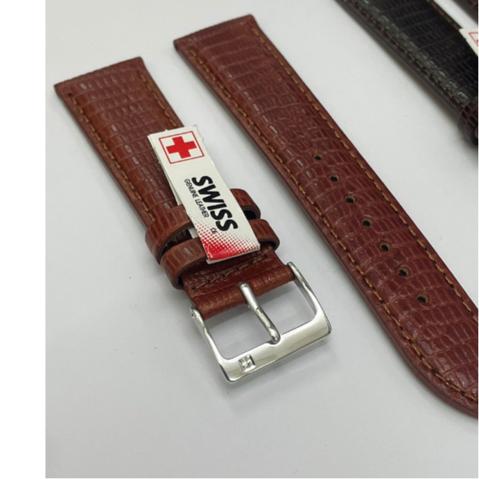 สายหนังนาฬิกา SWISS ขนาด 20 มม. Genius leather strap สายนาฬิกา มีลาย ...