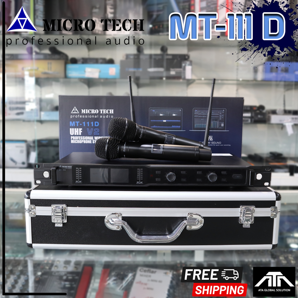 MICROTECH MT-111D V2 ไมค์ลอย - ถือคู่ ไมโครโฟนไร้สาย สามารถปรับเซ็ทที่ ...