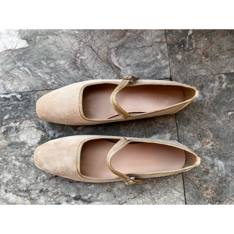รองเท้า Velvet Mary Jane Flat Shoe | Shopee Thailand