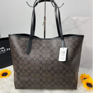 City Tote In Signature Canvas (Coach 5696) | Shopee Thailand