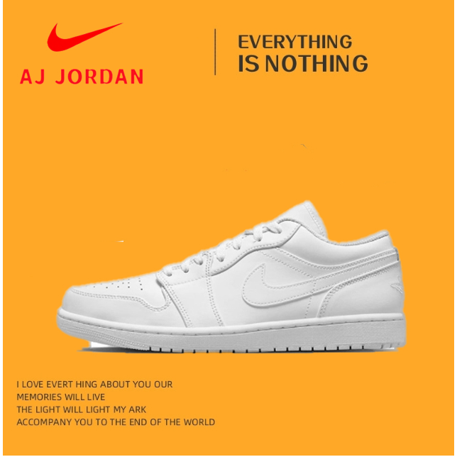Jordan Air Jordan 1 low trendy low cut retro basketball shoe white ...